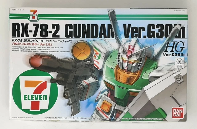 BANDAI HG 1:144 RX-78-2 Gundam Ver.G30th 7-Eleven kit modello colore limitato PISTOLA EUR 75,77 ...