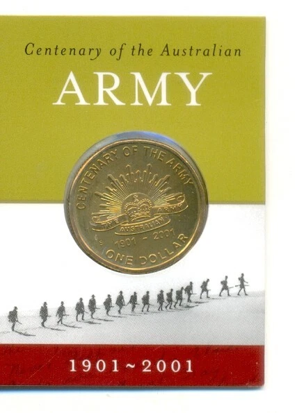 2001 $1 UNCIRCULATED Coin "Centenary of the AUSTRALIAN ARMY" "S ...
