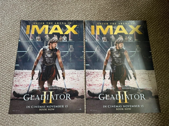 GLADIATOR II/2 ( Paul Mescal ) original A3 IMAX Cinema Poster X 2 £8.95 ...