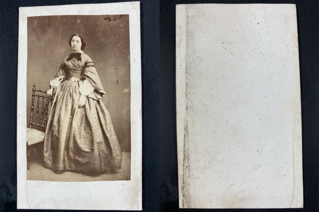 PORTRAIT DE FEMME Vintage cdv albumen print Ti EUR 49,00 - PicClick IT
