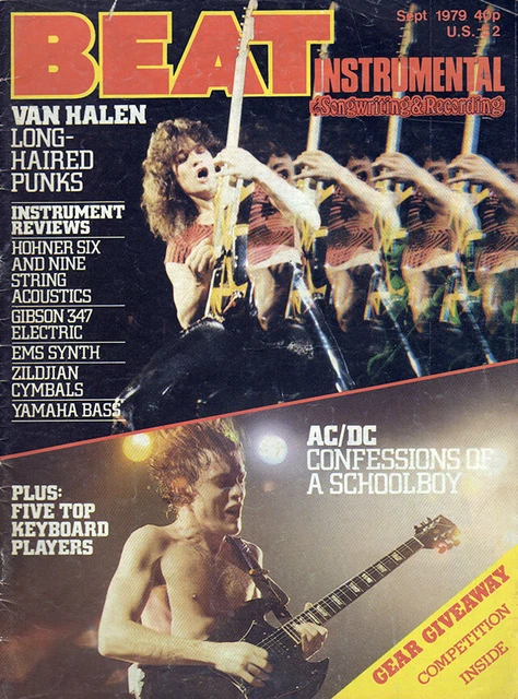 BEAT INSTRUMENTAL MAGAZINE Sept 1979 . Ac/Dc Van Halen Front Cover ...