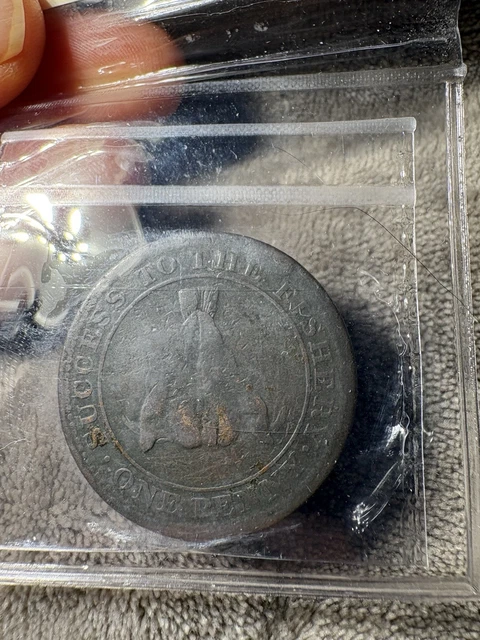 1815 MAGDALEN ISLANDS Lower Canada One Cent Penny Token Circulated Coin ...
