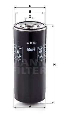 MANN-FILTER W11102 ÖLFILTER für Iveco P/Pa-Haubenfahrzeuge MK Deutz-Fahr 78-> EUR 38,77 ...