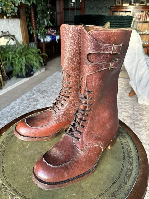 WW2 BRITISH ARMY officers leather boots. Dispatch rider -UK 10 £150.00 ...