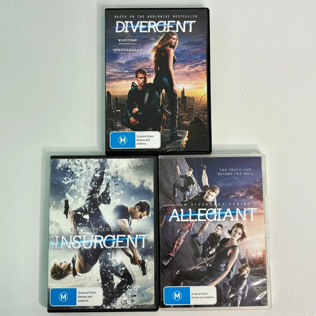 THE DIVERGENT SERIES DVD R4 PAL Divergent Insurgent Allegiant Tracked ...