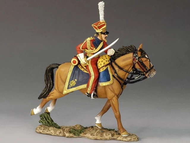 KING AND COUNTRY Na167 Dutch Lancer Charging Officer - Napoleonics 1:30 ...