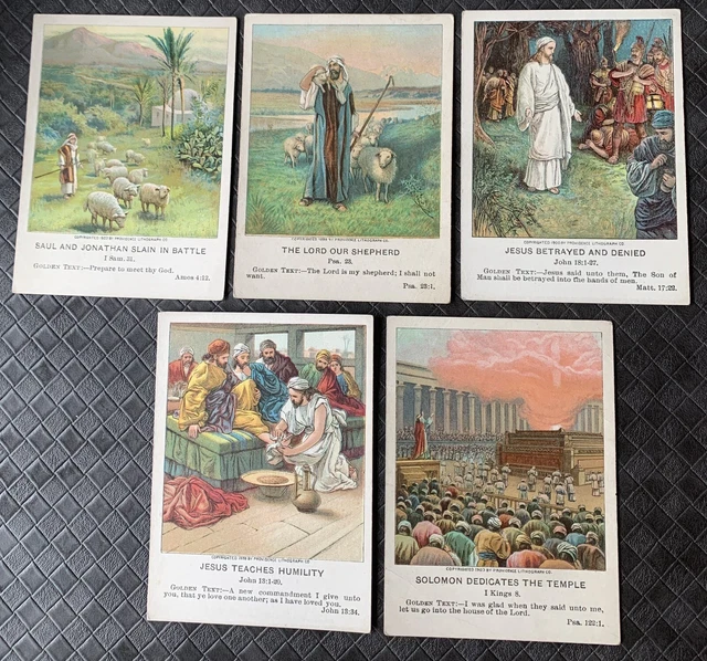 LITTLE BIBLE LESSON Pictures X5 1908 VOL 20 £6.00 - PicClick UK