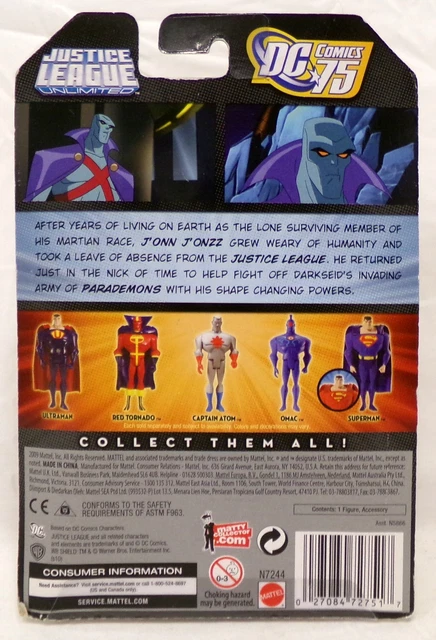 MATTEL DC UNIVERSO Liga de la Justicia Ilimitado Fan Colección Martian ...