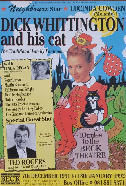 DICK WHITTINGTON FLYER Ted Rogers Dusty Bin Lucinda Cowden Linda Regan ...