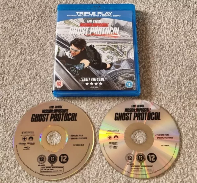 MISSION IMPOSSIBLE GHOST Protocol Triple Play Blu-Ray +DVD + Digital Copy £2.21 - PicClick UK