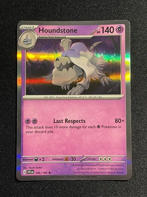 POKÉMON TCG HOUNDSTONE 106/198 Holo Scarlet & Violet EUR 1,00 - PicClick FR