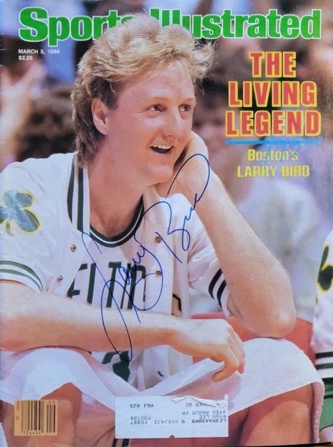 LARRY BIRD, AUTOGRAPHED Sports Illustrated Magazine, March 3, 1986 $348 ...