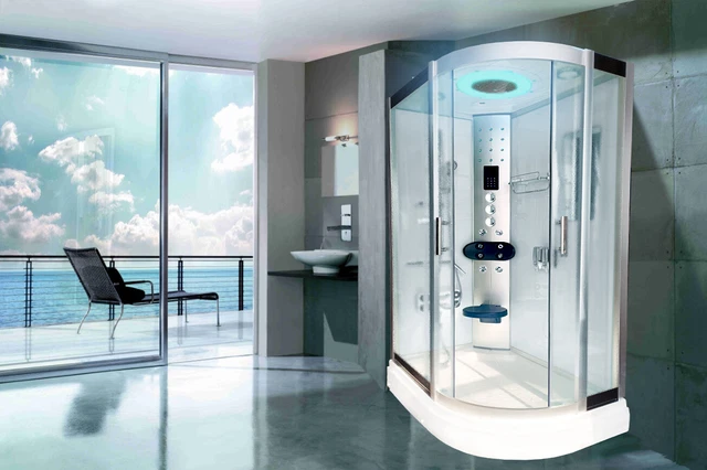 1200X800MM MODERN STEAM Shower Cabin Spa Room Cubicle Enclosure ...