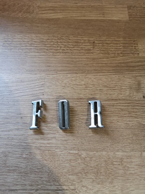 FORD LOGO LETTERS Emblem Boot Bonnet Badge Spares Metal £6.95 - PicClick UK