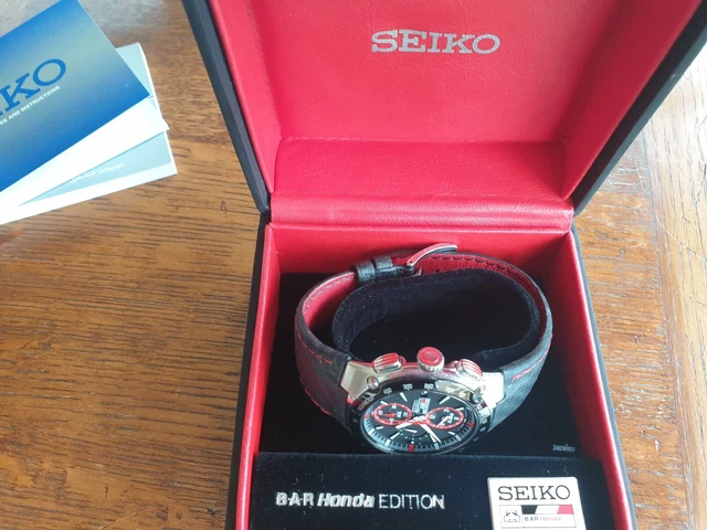 SEIKO SPORTURA BAR Honda F1 Watch (NEW) Ultra Rare + Box SNA633P1 ...