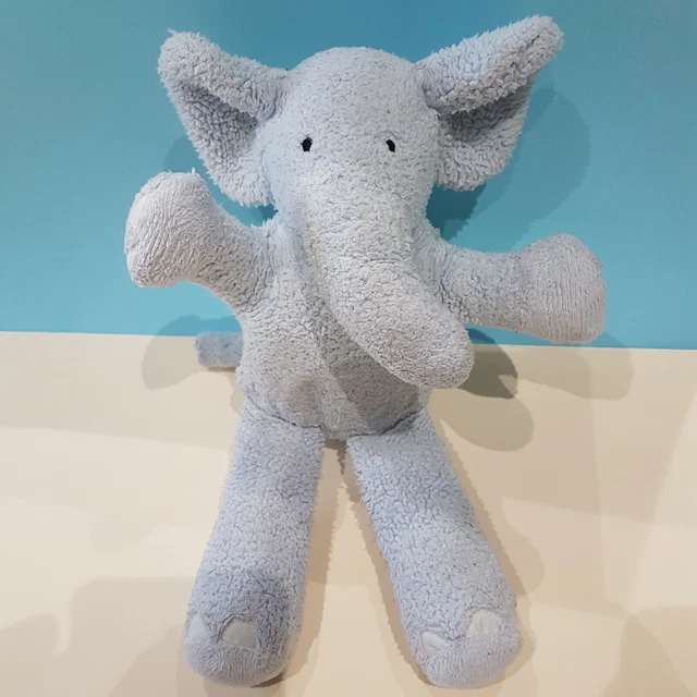 JELLYCAT MEDIUM BLUE Elephant Junior Jack Musical Pull Ellie ( not ...