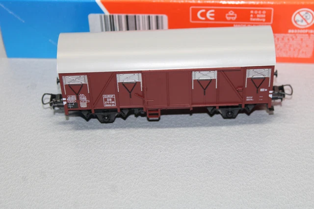ROCO 46843 2-ACHSER Covered Goods Wagon Gmms44 DB Gauge H0 Boxed £23.63 ...