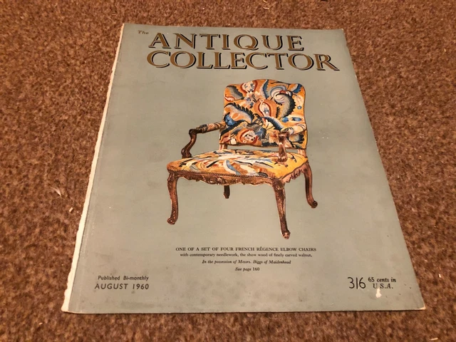 FRAMED ANTIQUE COLLECTOR Magazine Cover Page 11X8 French Regence Elbow ...