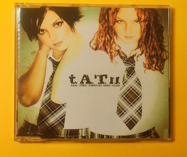 T.A.T.U ALL THE Things She Said Rare Spanish Promo Radio Cd Single Tatu ...