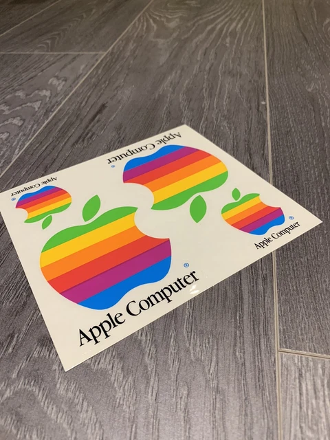 VINTAGE APPLE COMPUTER Decal Stickers Rainbow Logo New Old Stock $10.00 ...