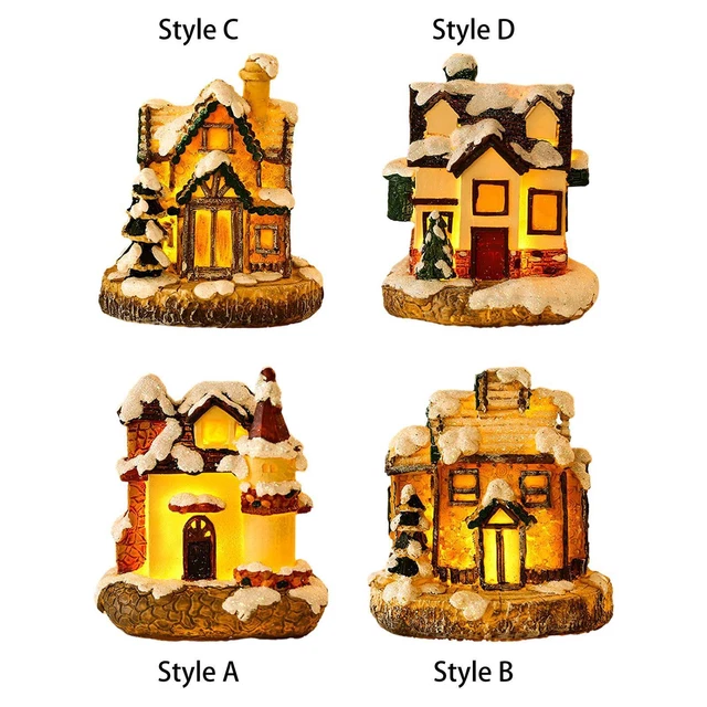 VILLAGE HOUSE VILLAGE Scene Mini Light up Building Christmas Ornament ...