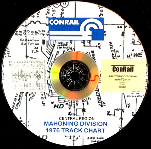 CONRAIL 1976 CENTRAL Region Mahoning Division Track Chart PDF pages on ...