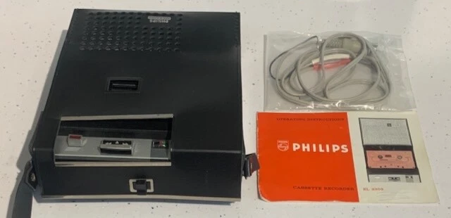 PHILIPS EL-3302 CASSETTE Recorder with Original Accessories 1967 £50.00 ...
