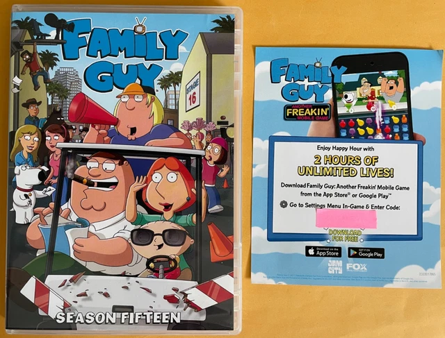 FAMILY GUY - Season Fifteen (15, 15th) (DVD, 2017, 3-Disc Set) Animated ...