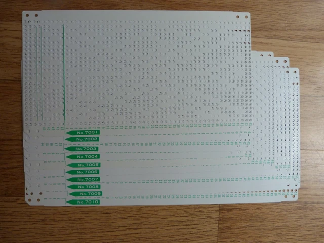 SET OF 10 Original Punch Cards for Toyota 7001 - 7010 £10.00 - PicClick UK