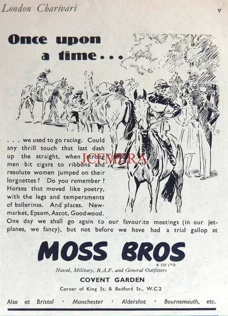 Wartime Moss Bros Naval Military And Raf Uniforms Advert Small 1944 Ww2 Print Eur 288