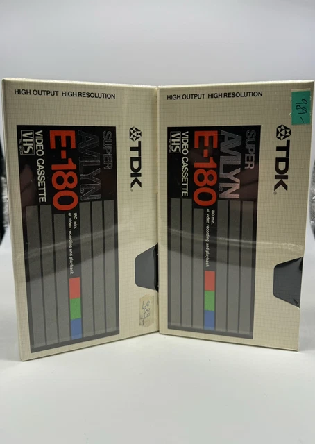 2X TDK SUPER Avilyn E-180 VHS Videocassette OVP neu sealed in Folie EUR 21,90 - PicClick DE