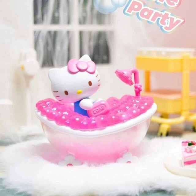 Sanrioed Bathing Collection Kawaii Cartoon Hello Kitty Decoration Cute