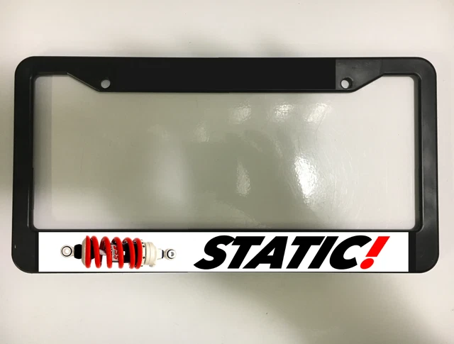 STATIC LOWERED LOW SLAMMED JDM DRIFT TUNER SHOCK Black License Plate ...