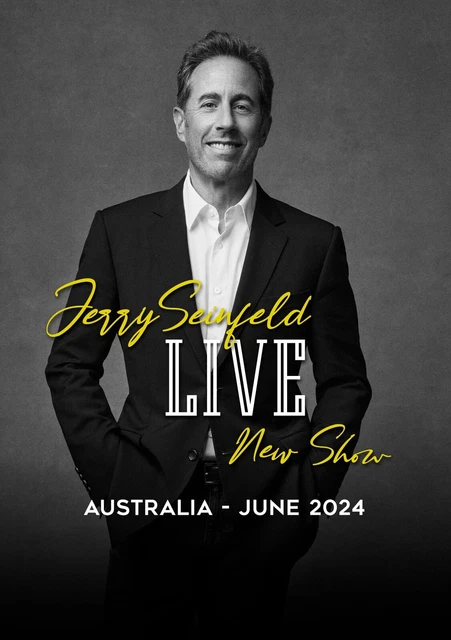 X2 JERRY SEINFELD, Rod Laver SE, Row PP, Seat 31 & 32. Sat 22 June 2024 ...