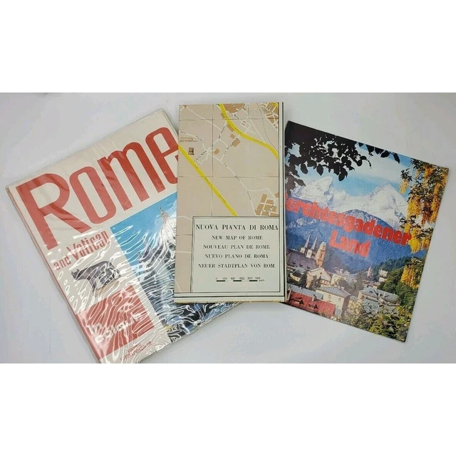 1960-70S NUOVA PIANTA Di Roma New Map of Rome, Berchtesgadener Land ...