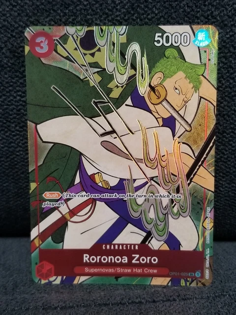 ONE PIECE TCG Roronoa Zoro OP01-025 SR 1st Year Anniversary Set Alt Art Eng EUR 18,43 - PicClick FR