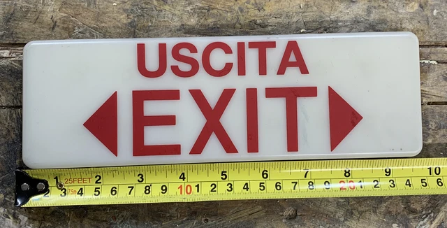 AIRCRAFT AIRBUS A320 Emergency Exit USCITA Sign Aviation ALITALIA ...