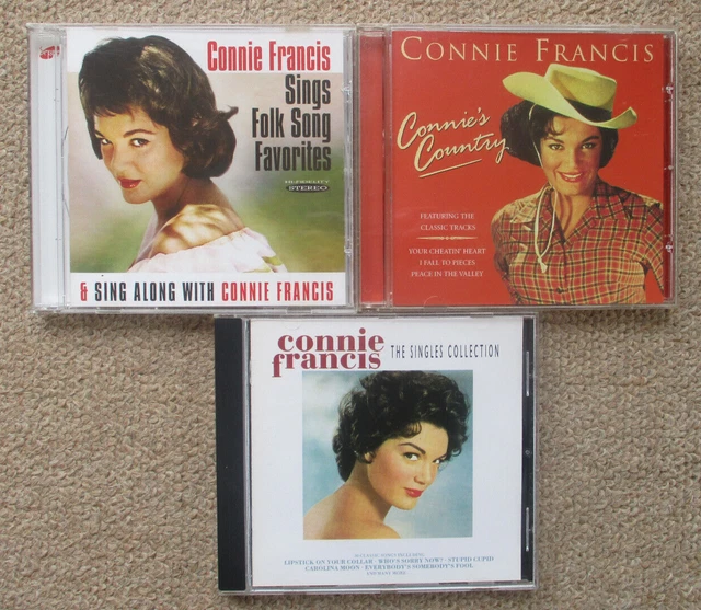 CONNIE FRANCIS. 3 x CDs - Connie's Country / Folk Songs / Singles ...