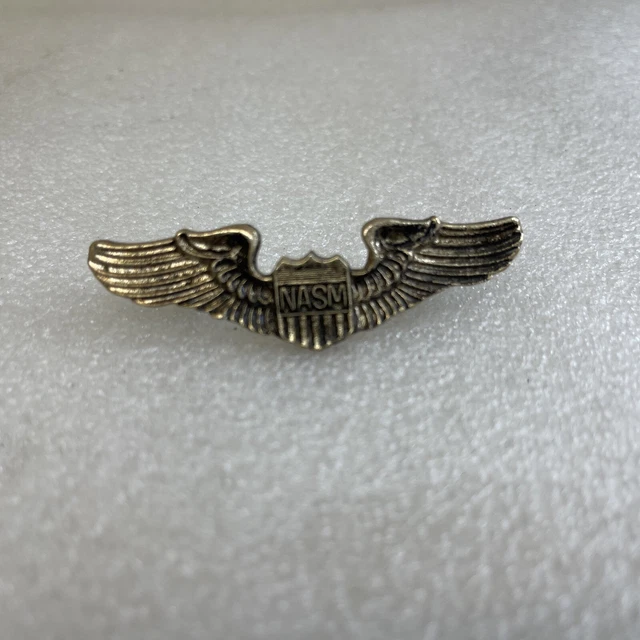 VINTAGE BRASS AIR Force Wings Pin NASM 2.75" Long Classic Wing Pin ...