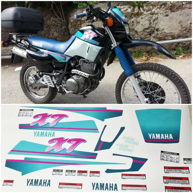 KIT ADESIVI DECAL stickers livree yamaha xt 600 e 3tb 1993 Mod Verde ...