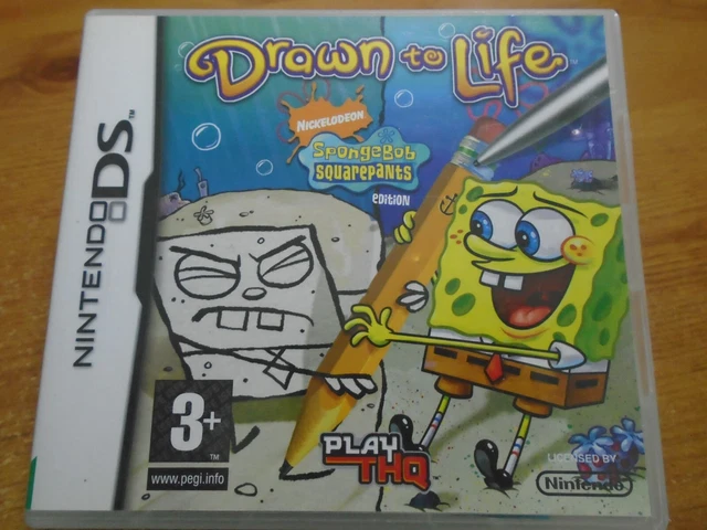 DRAWN TO LIFE Spongebob Squarepants Edition Nintendo DS Lite DSi sponge ...