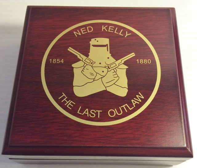 &NED KELLY& LAST Stand 1oz Coin With Display Box Finished in 999 24k ...