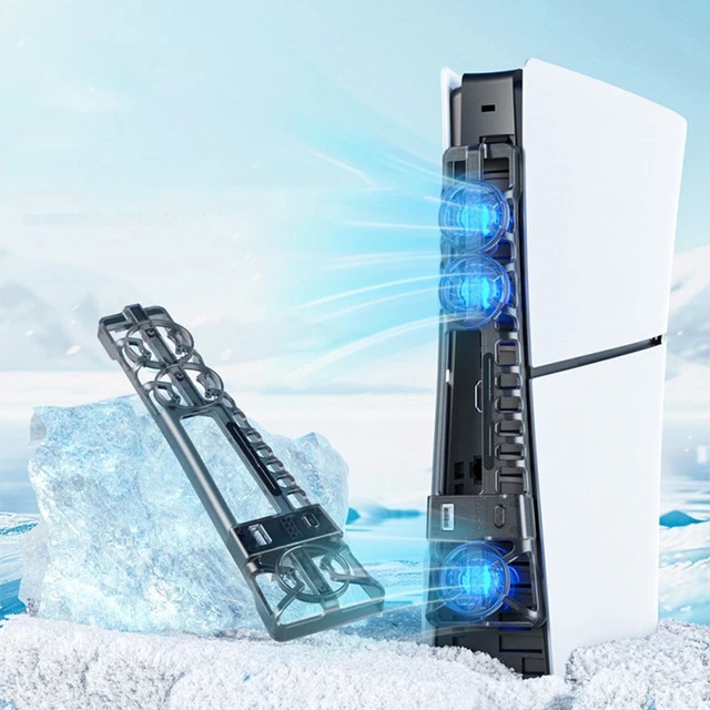STREAMLINED COOLING FAN for PS5 Pro featuring LEDs and Variable Speeds ...