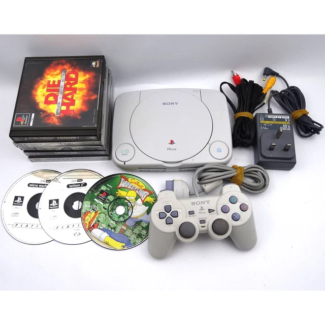 SONY PLAYSTATION ONE PSOne Console With Controller And Games Die Hard ...