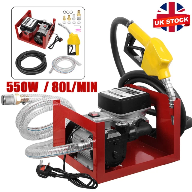 DIESEL PUMP 220V 550W 80L/Min Electric Fuel Self-Priming Diesel ...