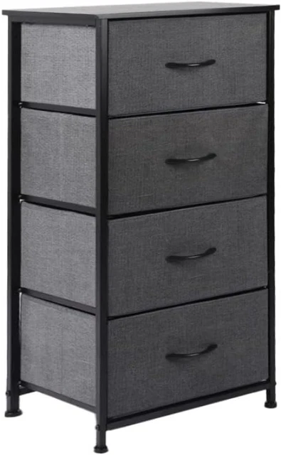 MULTI-PURPOSE TALLBOY STORAGE Unit - 4 Drawers, Easy Assembly & Chic ...