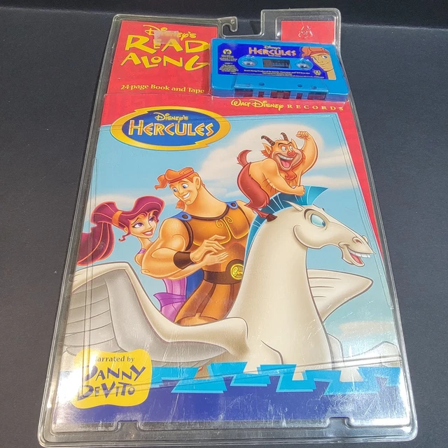 VTG DISNEY HERCULES Read Along Book & Cassette Tape Narrated by Danny ...