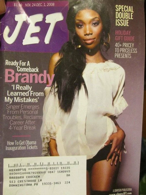 JET NOV 24-DEC 1, 2008 Magazine-Brandy/Al Green Photo/Jennifer Hudson ...
