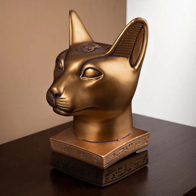 RARE ANCIENT EGYPTIAN Antique Statue Goddess Bastet Head Pharaonic ...