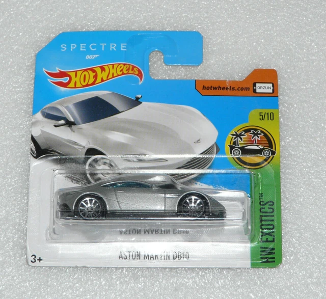 NEW HOT WHEELS Aston Martin Db10 Silver Spectre Short Card Exotics Rare ...